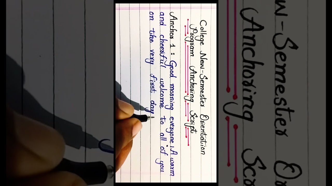 COLLEGE ORIENTATION PROGRAM ANCHORING #CollegeOrientation  #AnchoringScript  #OrientationAnchoring