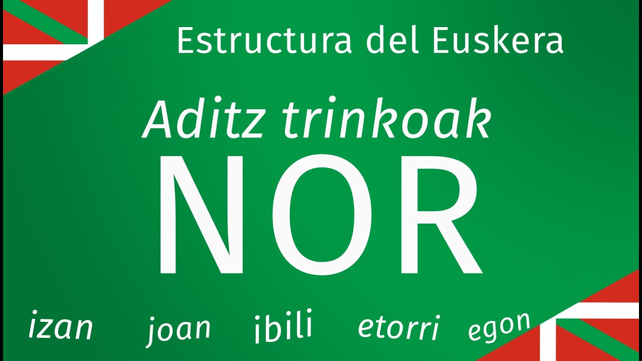 Aditz trinkoak (verbos sintéticos) NOR (egon, joan, etorri, ibili) - Estructura del Euskera