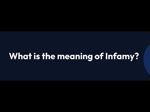 Infamy meaning in hindi | Infamy ka matlab
