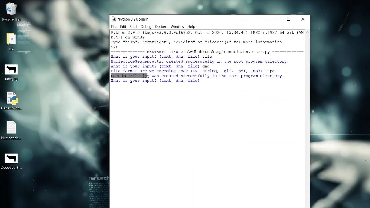 Genetic Encoding & Decoding