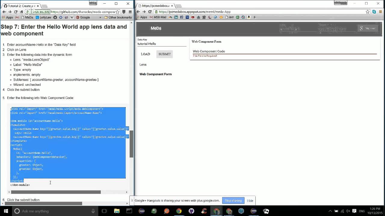 MeDa - Tutorial 2: Create a web app