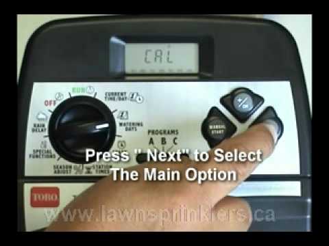 Toro Sprinkler Timer TMC 212 Programming