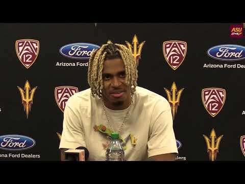 ASU guard Adam Miller following 79-61 win over Oregon State (02/14/2024)