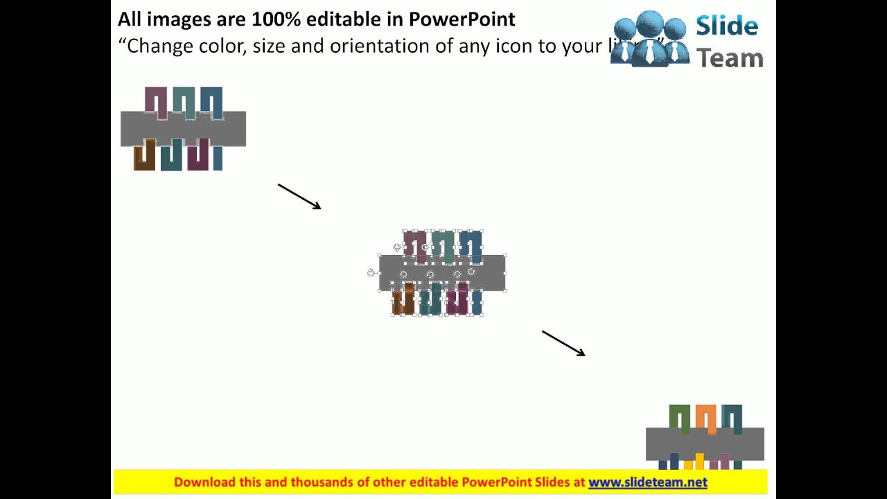 six infographics icons business data analysis flat powerpoint design