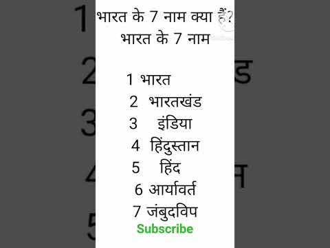 Bharat ke kitne naam hai