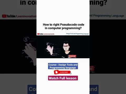 How to write Pseudocode in Computer programming? 🤓🤏