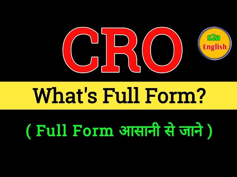 CRO ka Full Form kya hai | Full form of CRO | Gk questions all full form | important full form