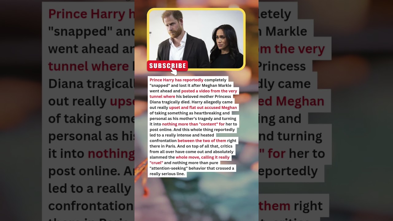 BREAKING: Prince Harry Takes Shock Action After Meghan Markle’s ‘Disrespectful’ Post!