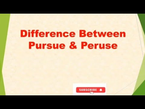 🔵 Peruse Meaning - difference between peruse & pursue| Learn English