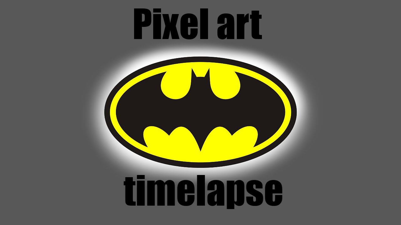 Batman Logo Pixel Art - TIMELAPSE!