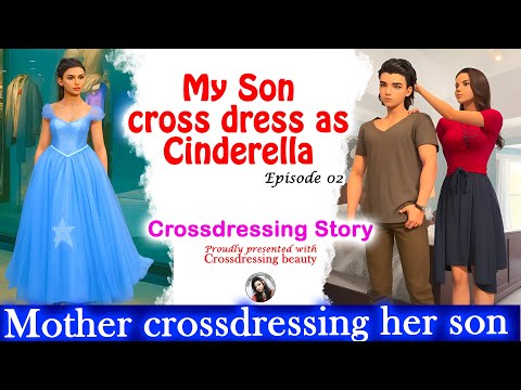 Mother crossdress her son as girl Halloween | male to female transformation 💃 crossdressing stories
