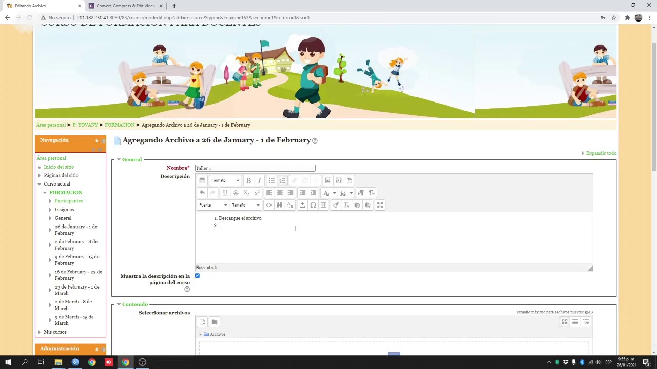 VIDEO 3 TUTORIAL CREAR TALLER PARA DESCARGAR EN PDF