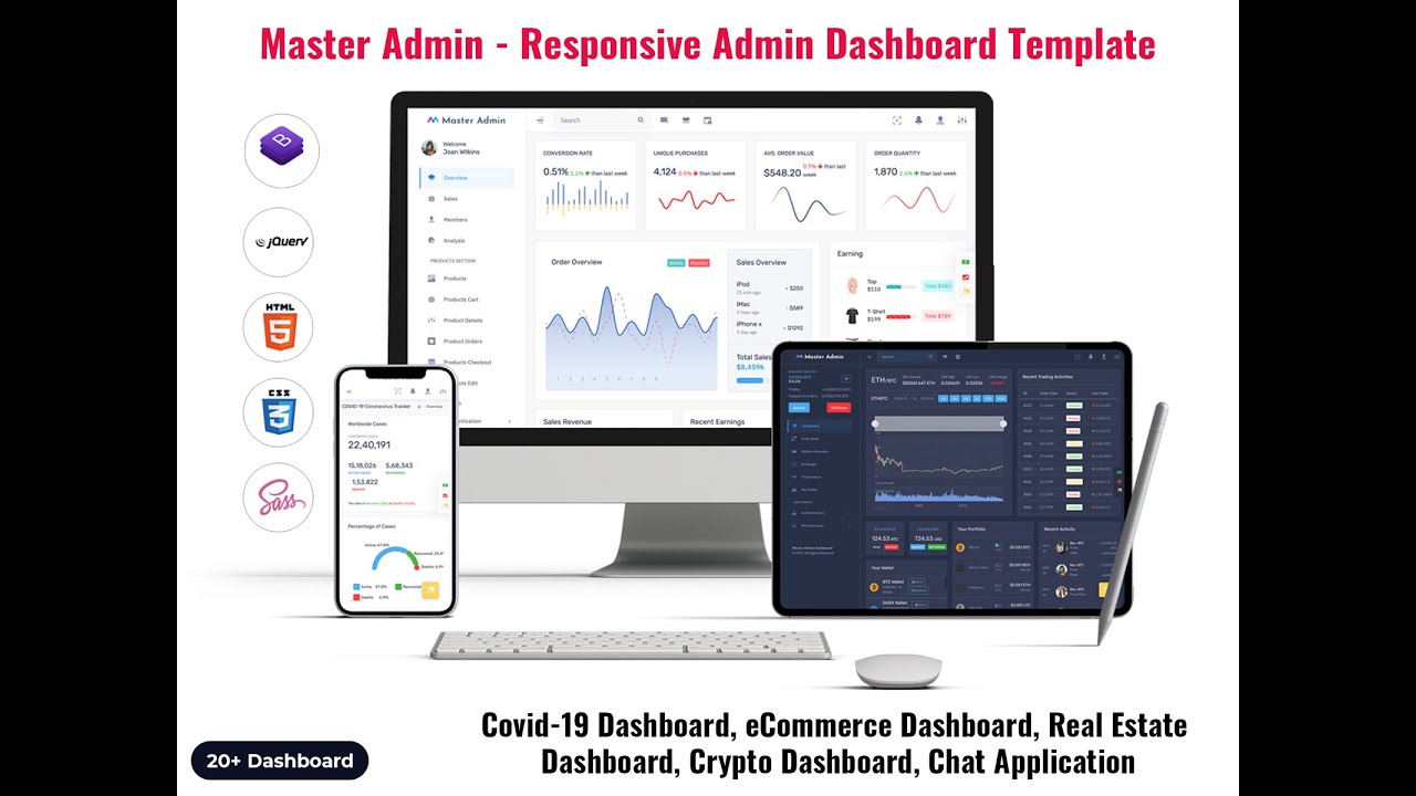Master Admin – Bootstrap 5 Dashboard And Responsive WebApp Template