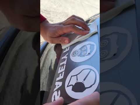How to apply vinyl sticker to your car window