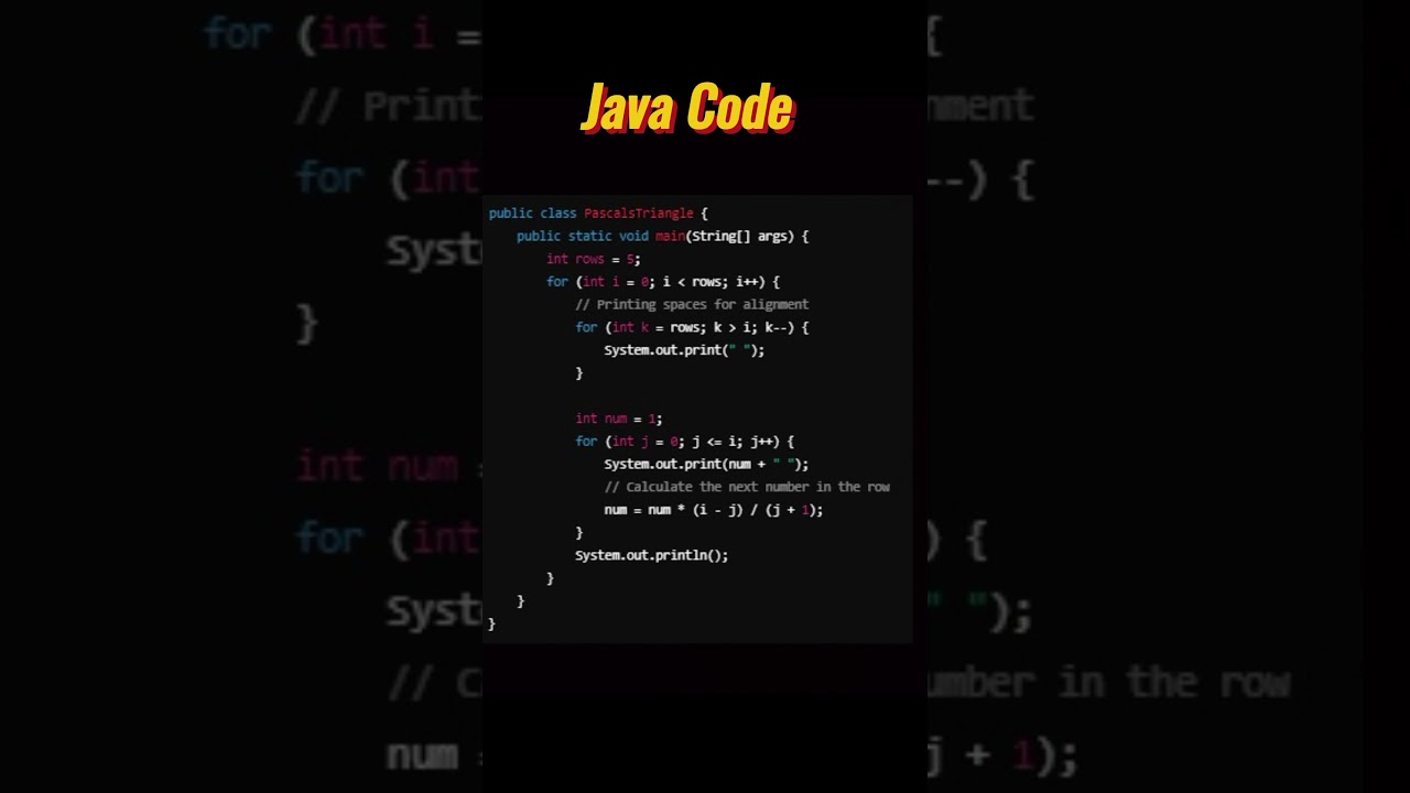 How to Print Pascal's Triangle in Java and Python | Fun Coding Tutorial