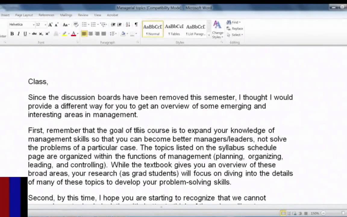 Case Format using Sample Case Analysis