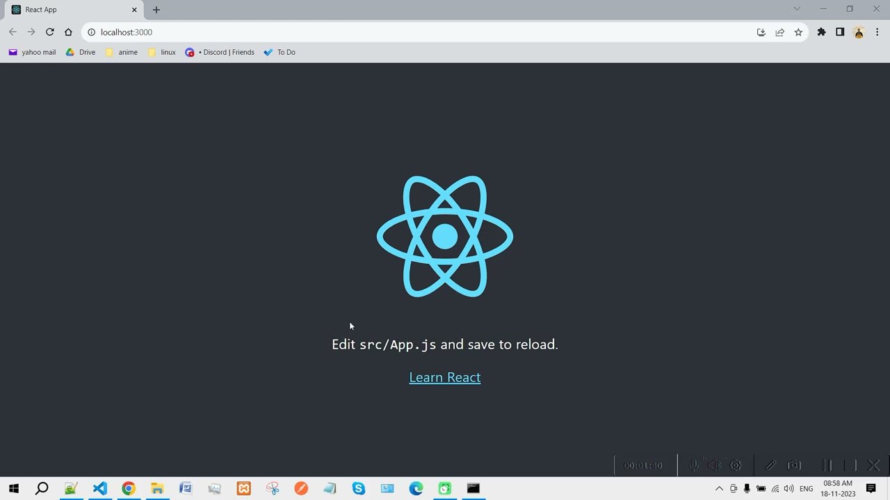 1. Blank React Project Creation