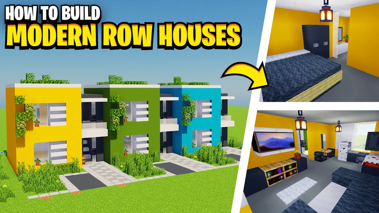 How To Build MODERN ROW HOUSES In Minecraft! - マイクラビルダーズ