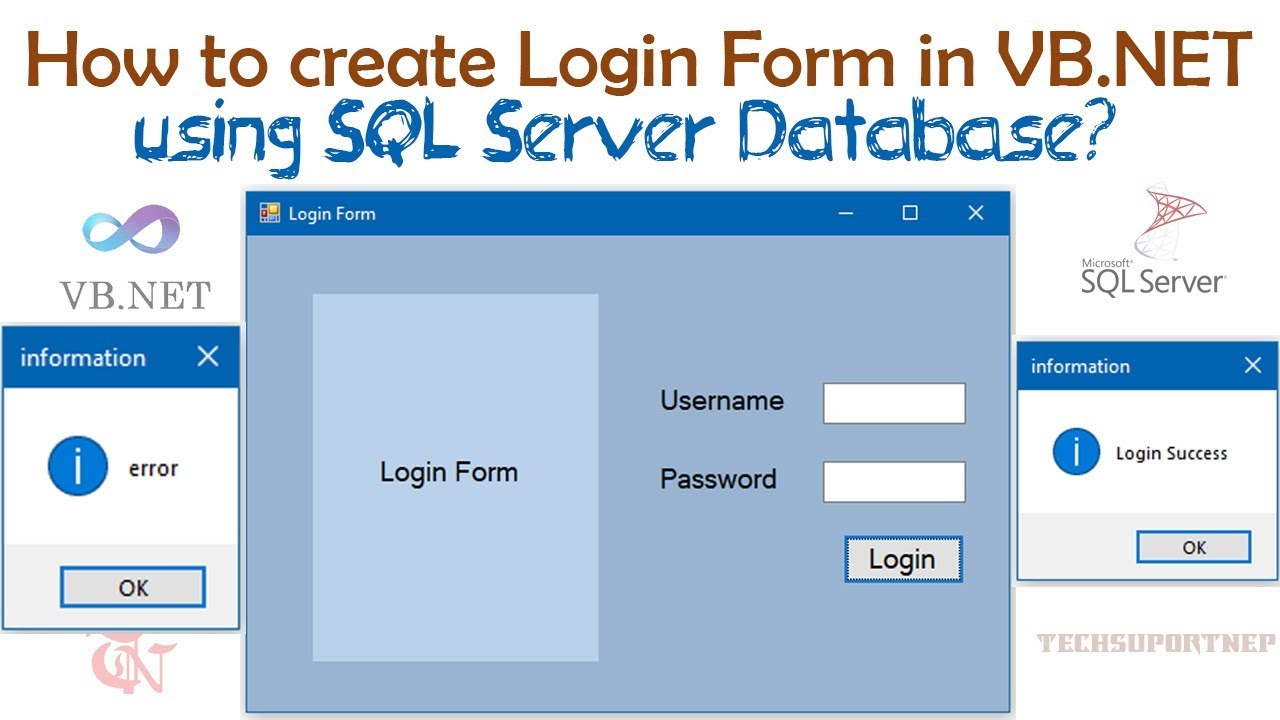 How to Create Login Form in VB.NET using SQL Server Database?