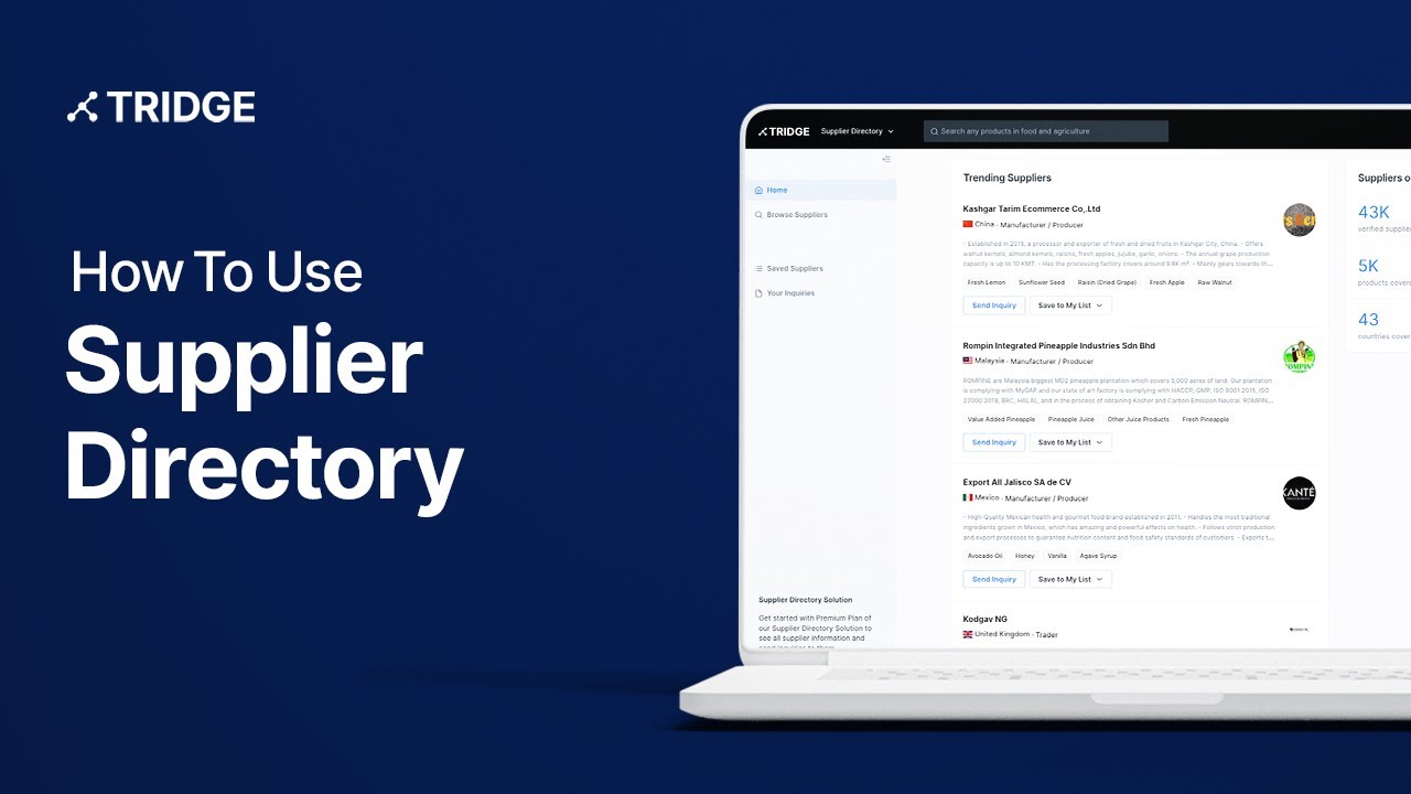 2. How to use Supplier Directory