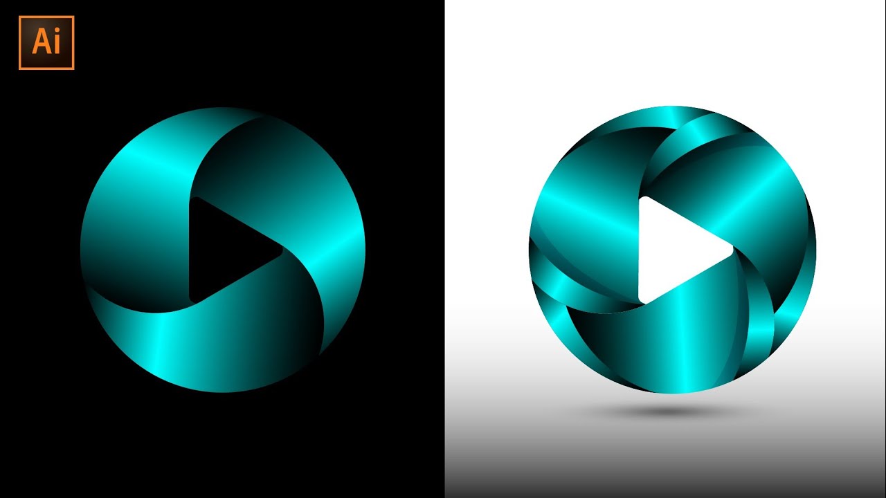 How to Create 3D Gradient Logo in Adobe Illustrator | (Easy Tutorial)