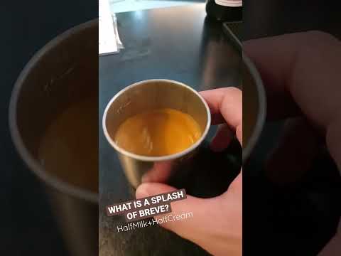 What is a Splash of Breve? #coffee #shorts