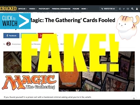 FAKE! Magic The Gathering Cards Go Mainstream
