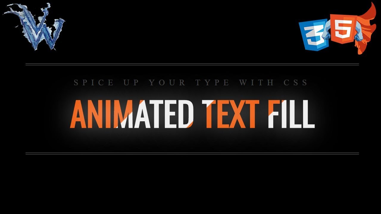 Animated Text Fill CSS3 | Pure CSS Animation Effects | cool css effects