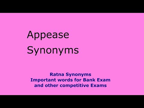 Synonyms #76 Appease