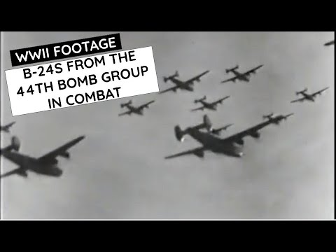 WWII Combat Footage - "The Mission" B-24s in the ETO (44th Bomb Group)