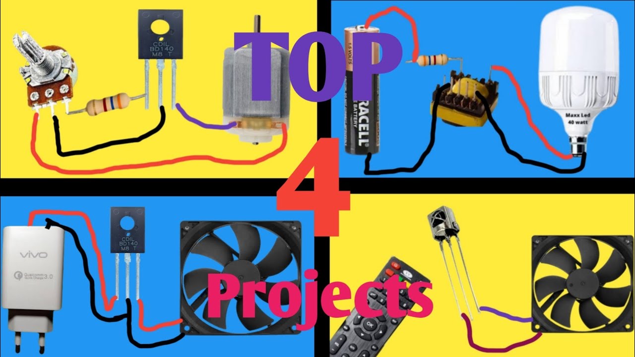 TOP 4 Electronic Projects With BD 140 Transistor
