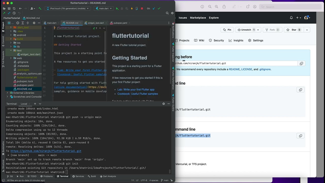 Flutter 3 Tutorial - Setup Github to your Flutter 3 Project