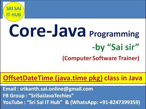 Java OffsetDateTime class || Java Date & Time with Offset || java.time.OffsetDateTime class || #395