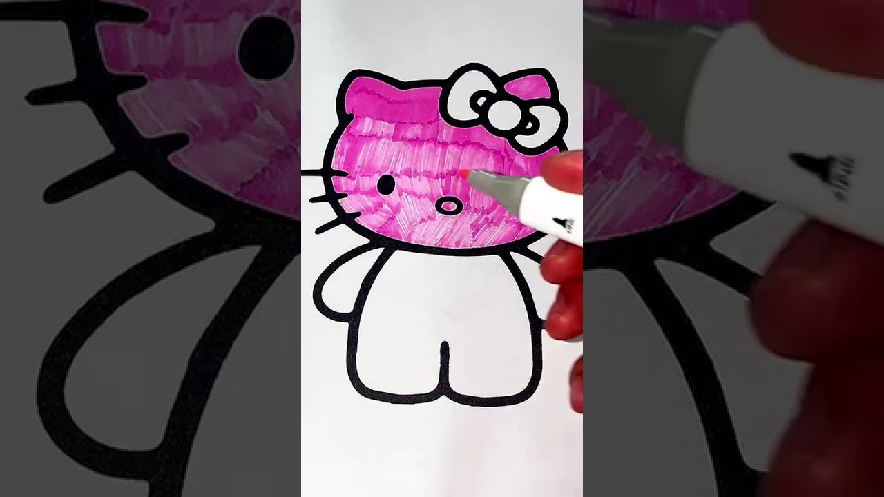 Hello Kitty Coloring Fun! 🐱💖 Cutest Pages Ever!#hellokitty #hellokittycoloring #kawaii #kawaiiart