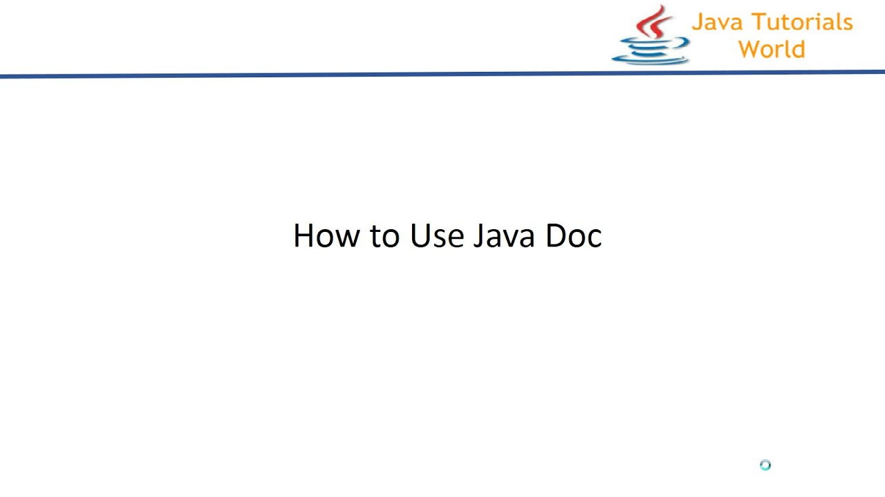 How to Generate JavaDocumentation using java doc tool - java doc command