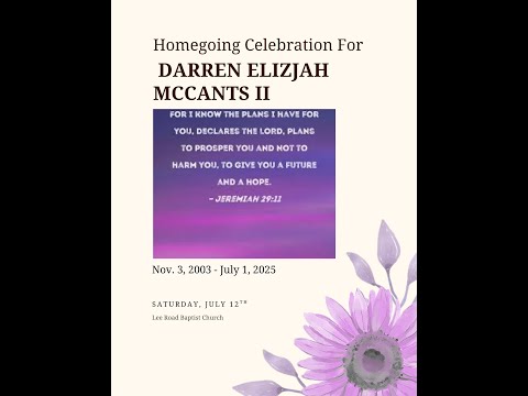 Homegoing for Darren Elizjah McCants II
