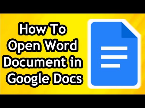 How To Open Word Document in Google Docs