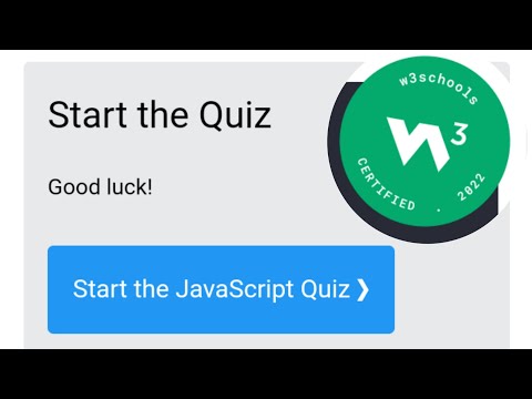 JavaScript Quiz Test & Answer in "w3school"