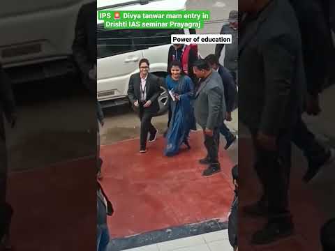 IPS 🚨 Divya tanwar mam entry in Drishti IAS seminar Prayagraj #motivation #upsc #lbsnaa #ips