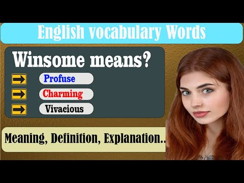 What does Winsome mean? | What is Winsome ? | Winsome meaning in English | English Grammar