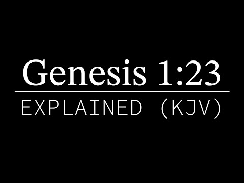 Genesis 1:23 Explained | KJV Bible