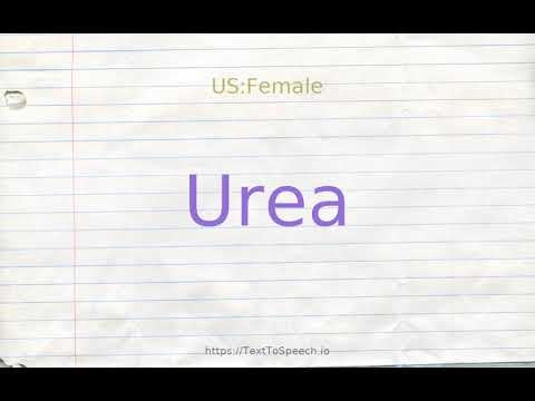 How to pronounce urea