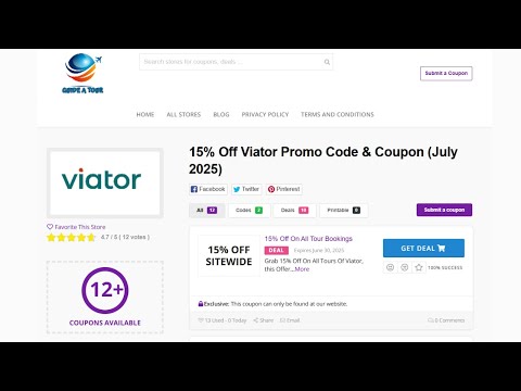 Working Viator Promo Codes for July 2025 – Save Instantly!