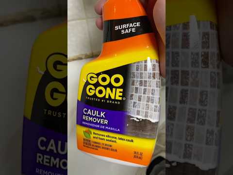 How to use Goo Gone Caulk Remover to Remove Old Caulking from Shower or Tub. #diy