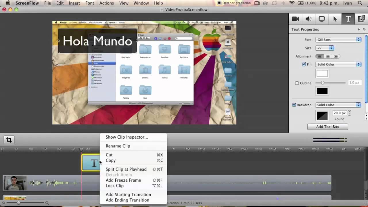 Tutorial ScreenFlow parte II