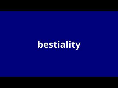 what is the meaning of bestiality