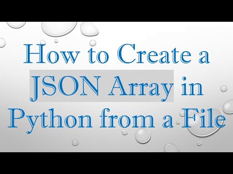 How to Create a JSON Array in Python from a File