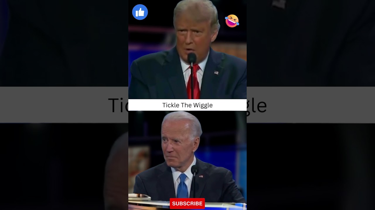 President Debate Twitch Trump With Biden AI Tickle The Wiggle #shorts #comedy #funny #ai #viral