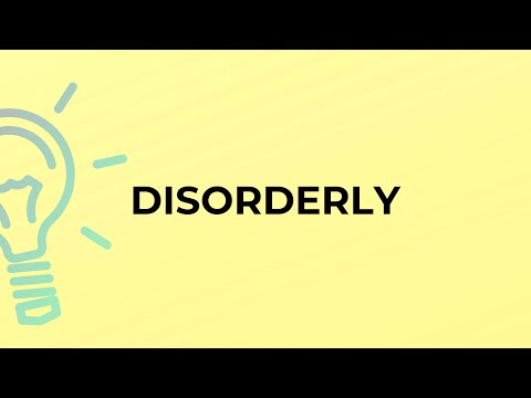 What is the meaning of the word DISORDERLY?