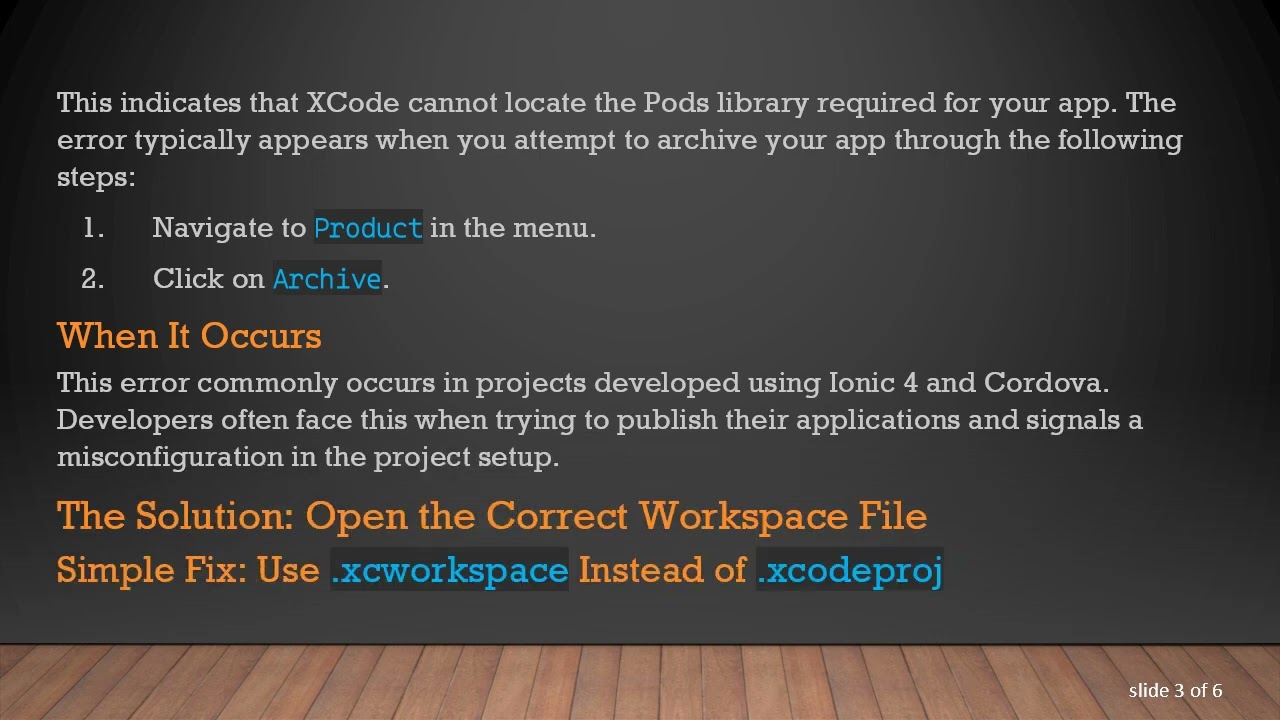 Resolving the XCode library not found for -lPods- Error During App Archive